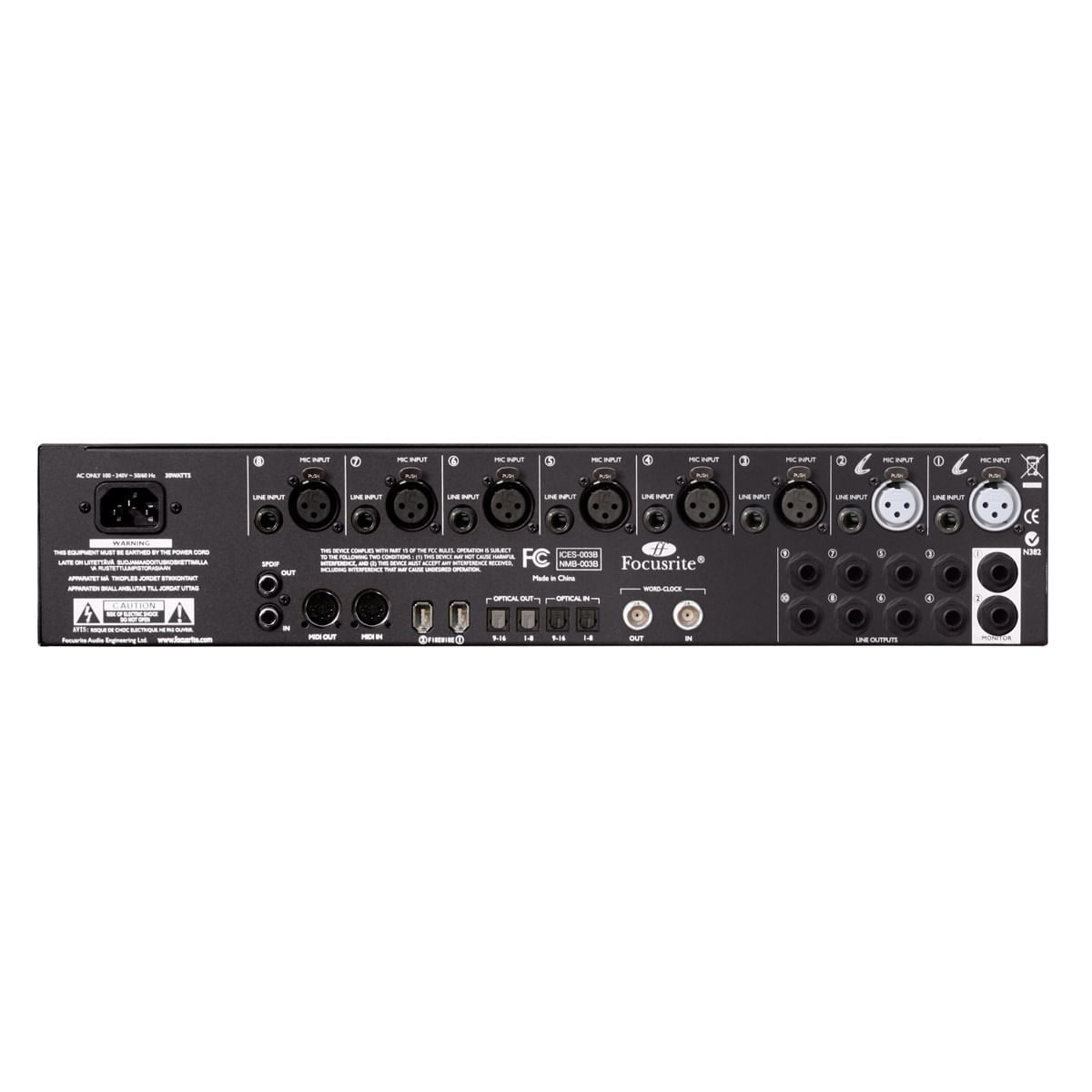 Interface de Áudio FireWire Saffire Líquido 56 - Focusrite ...